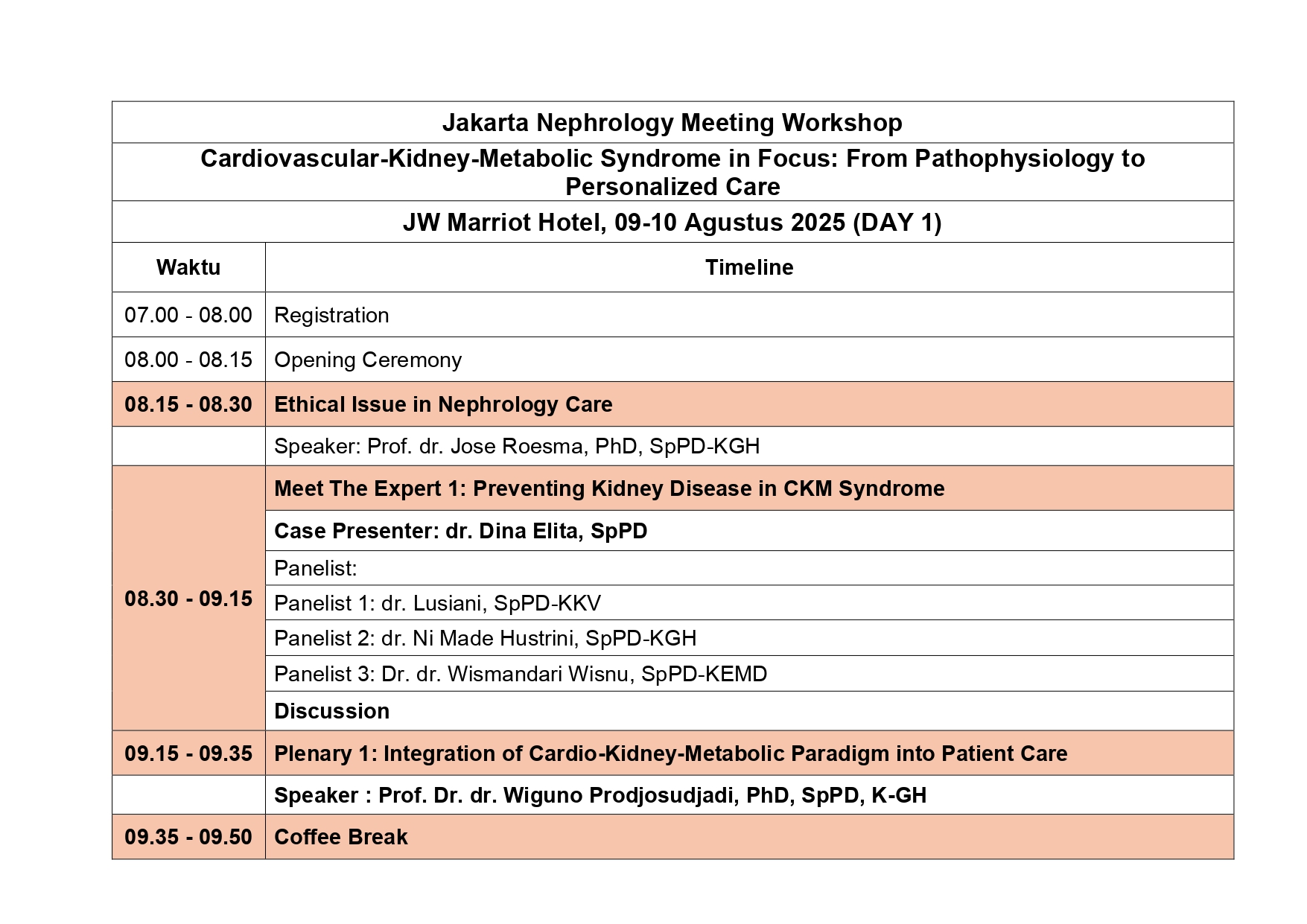 Scientific – Jakarta Nephrology Meeting